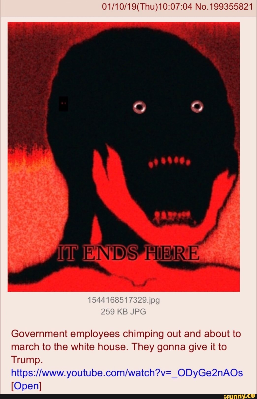 Government employees chimping out and about to march to the white house ...