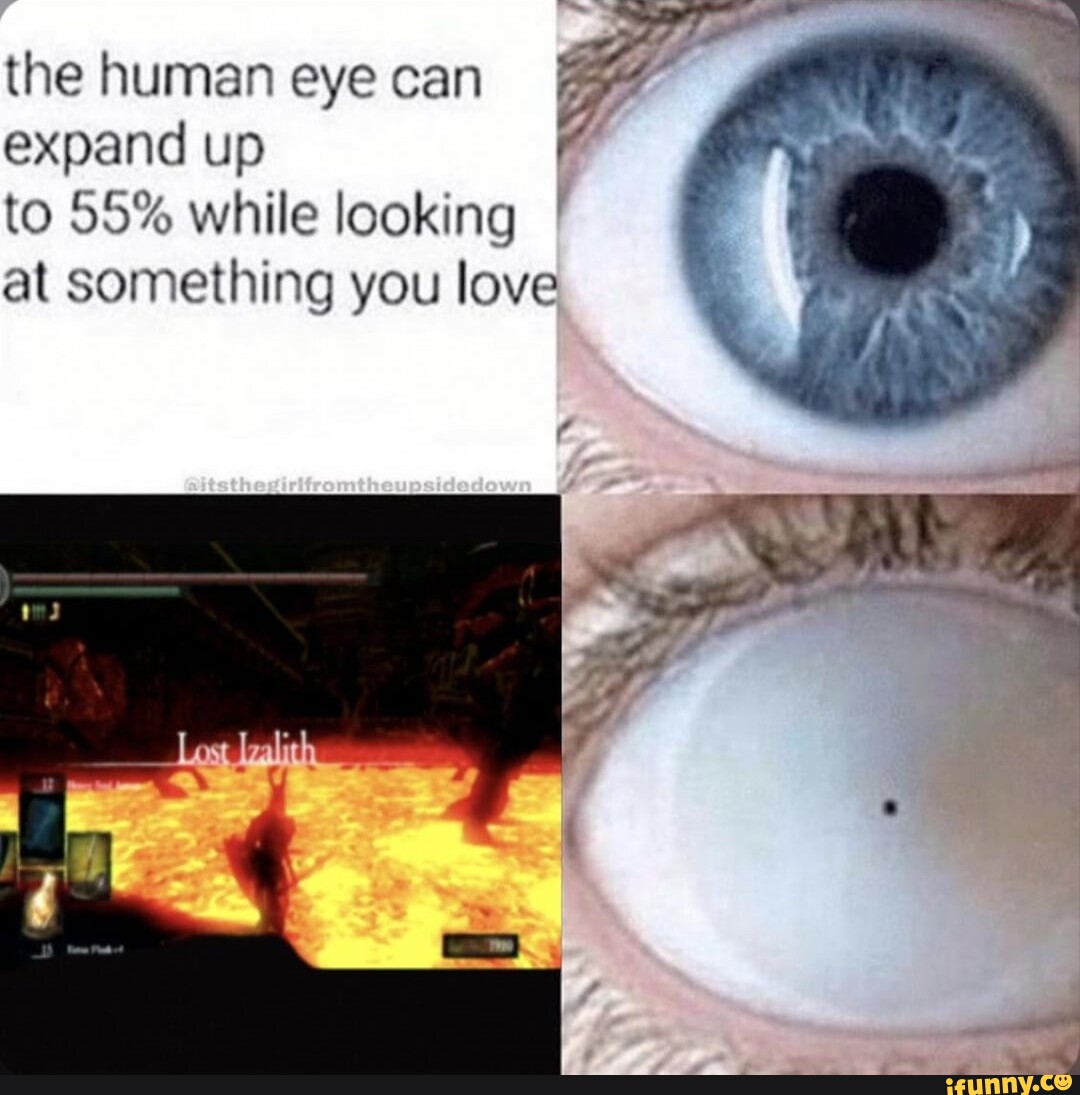 The human eye can expand up to 55% while looking at something you love ...