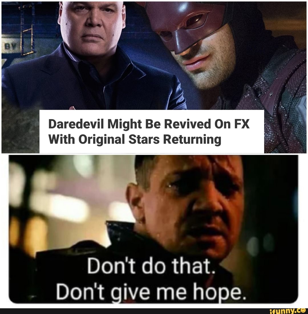 Daredevil Might Be Revived On FX With Original Stars Returning Don't do ...
