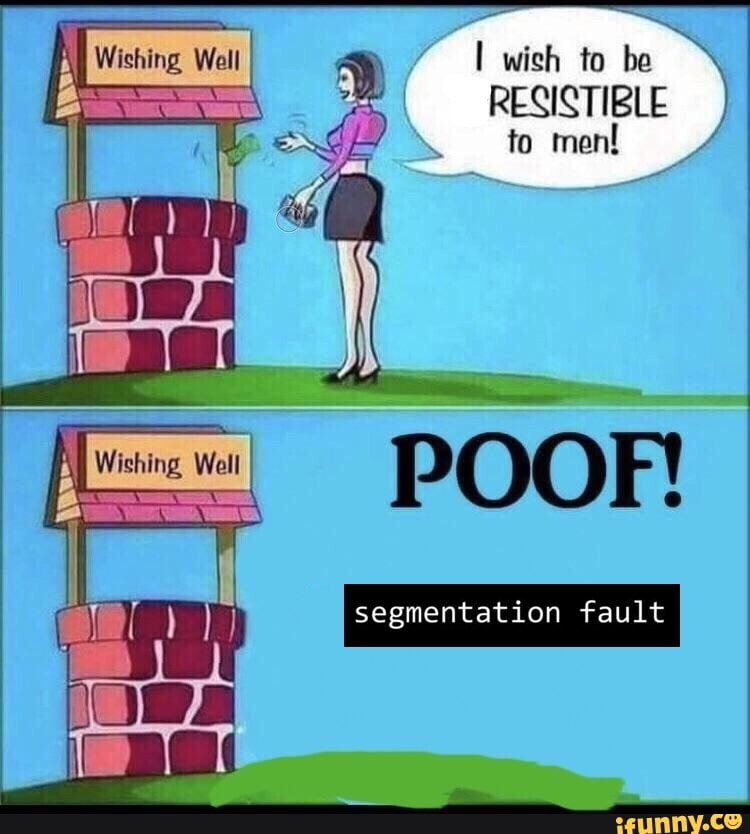 Wish to b POOF! segmentation fault - iFunny