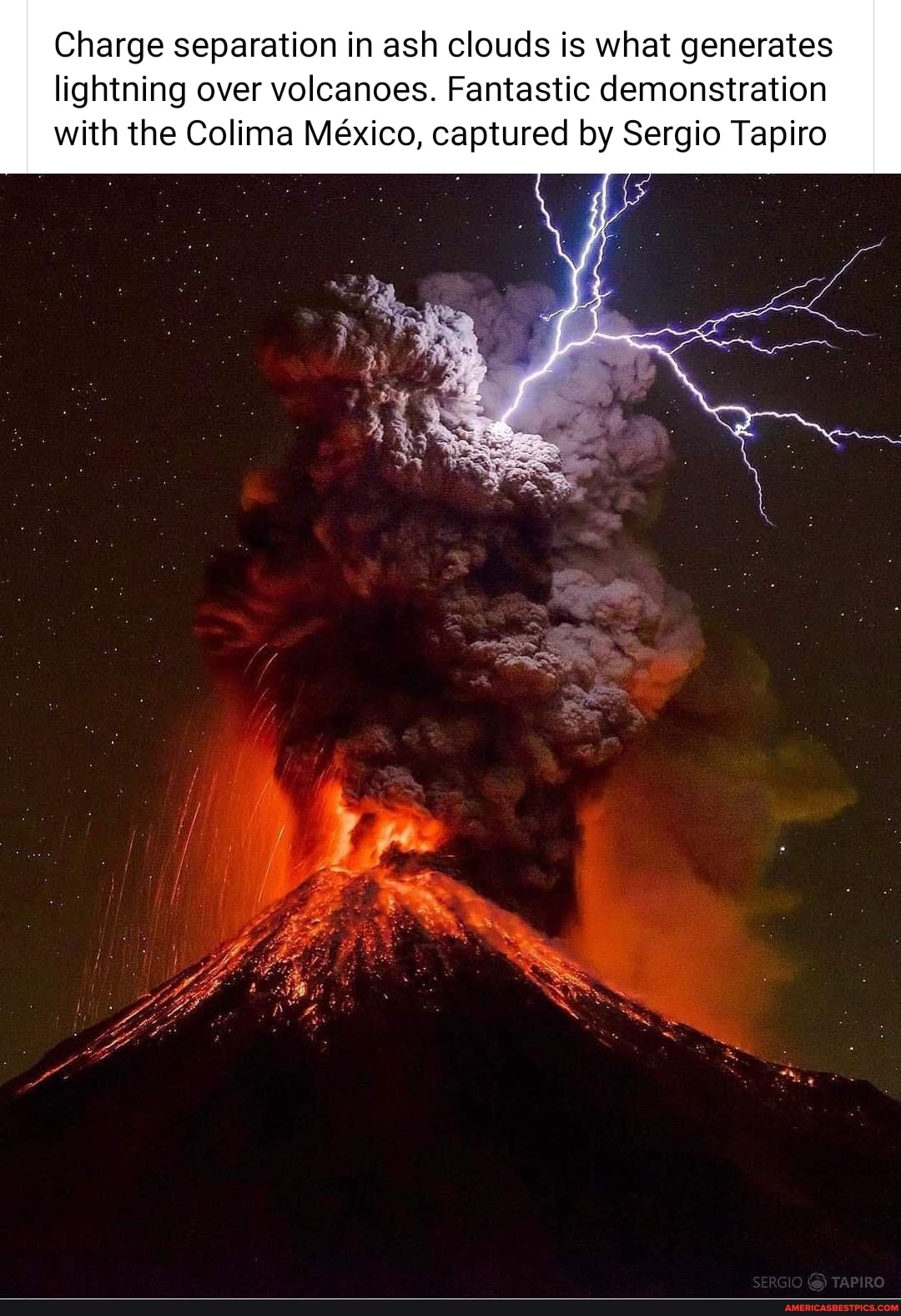 Charge separation in ash clouds is what generates lightning over ...