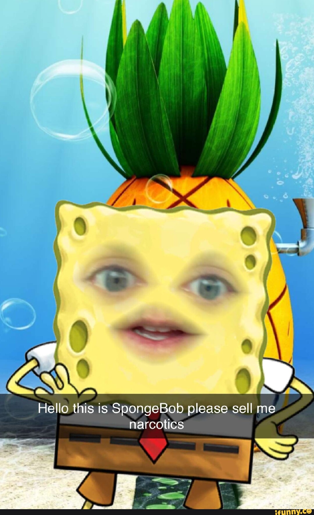 AX? Hello this is SpongeBob please sell me narcotics KS - iFunny