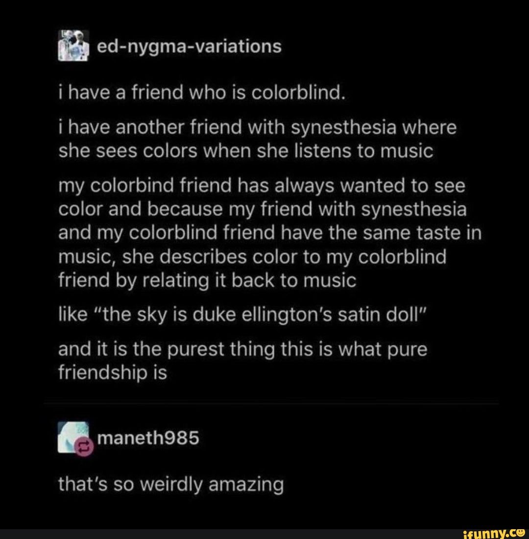 Synesthesia memes. Best Collection of funny Synesthesia pictures on iFunny