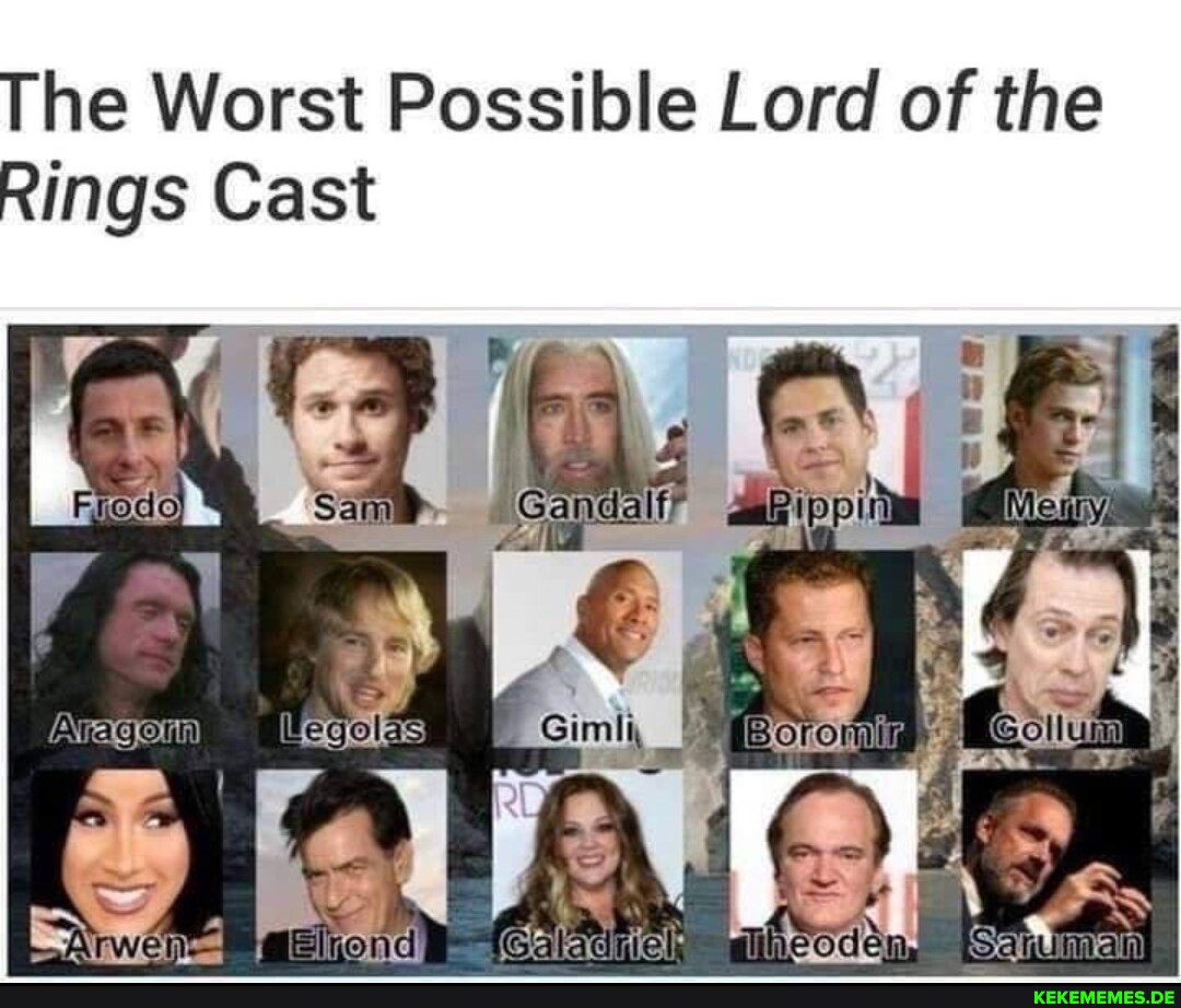 The Worst Possible Lord of the Rings Cast \_-Sara> - Keke