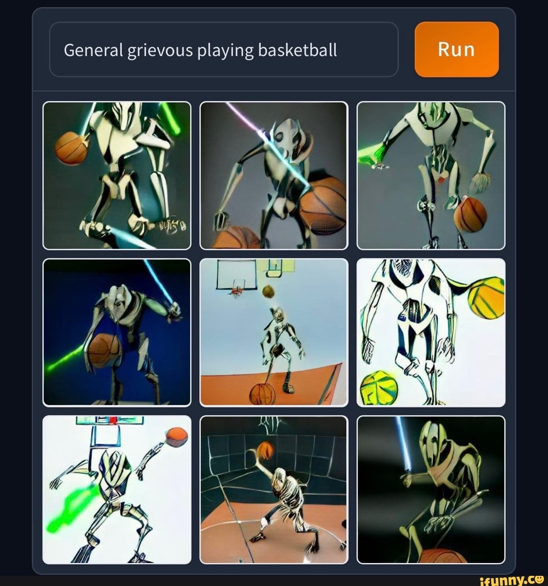 General grievous playing basketball Run - iFunny