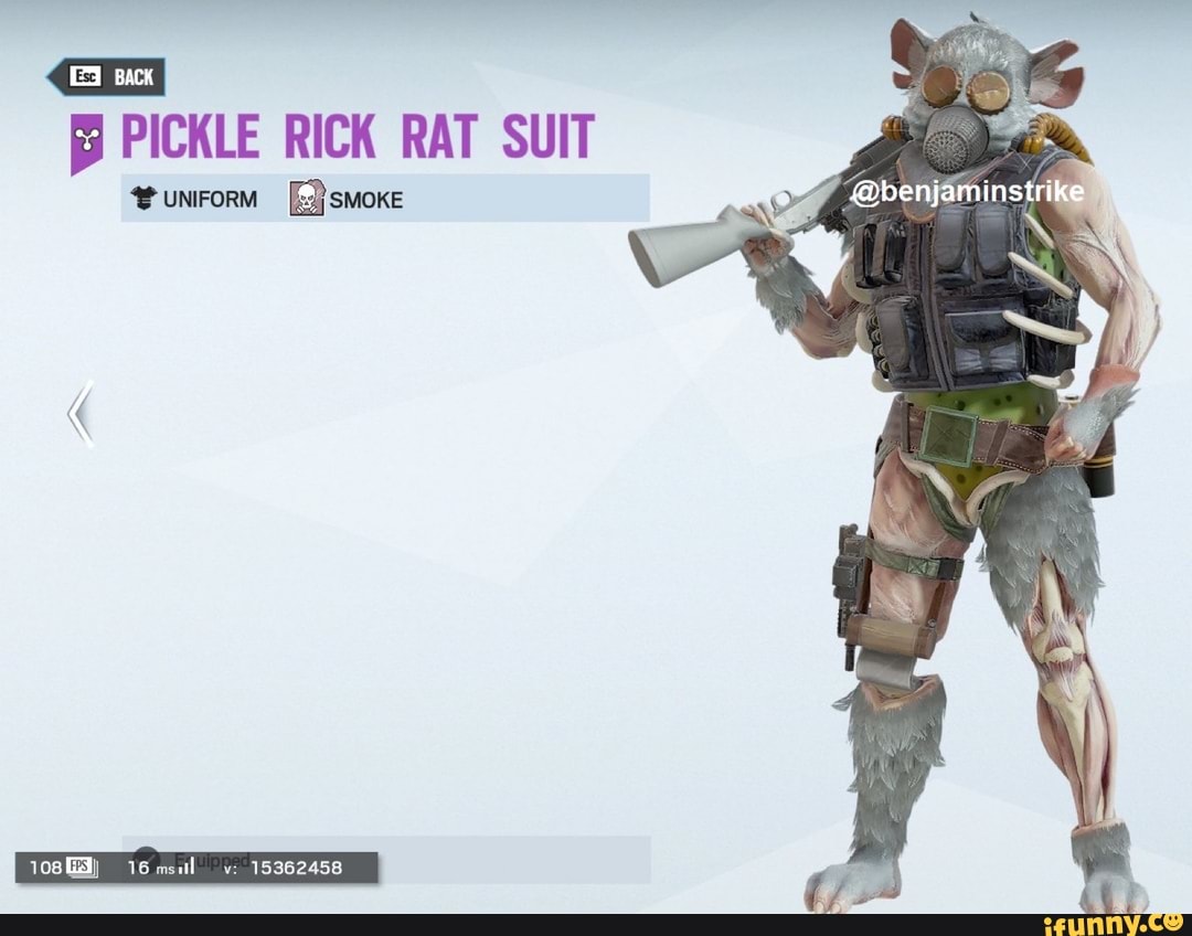 PICKLE RICK RAT SUIT @benjaminstrike Back uniForm 108GS) 16 msul v ...