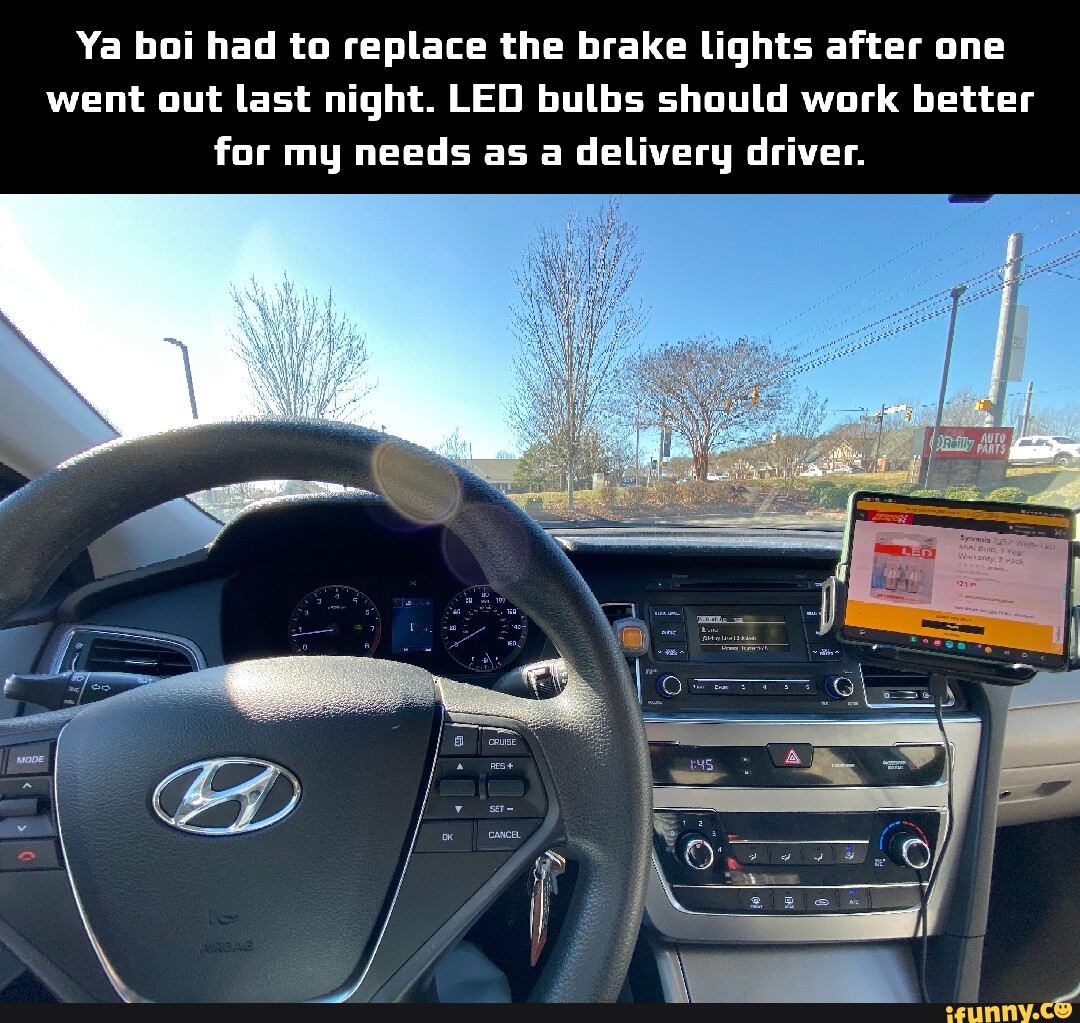 Ya boi had to replace the brake lights after one went out last night ...