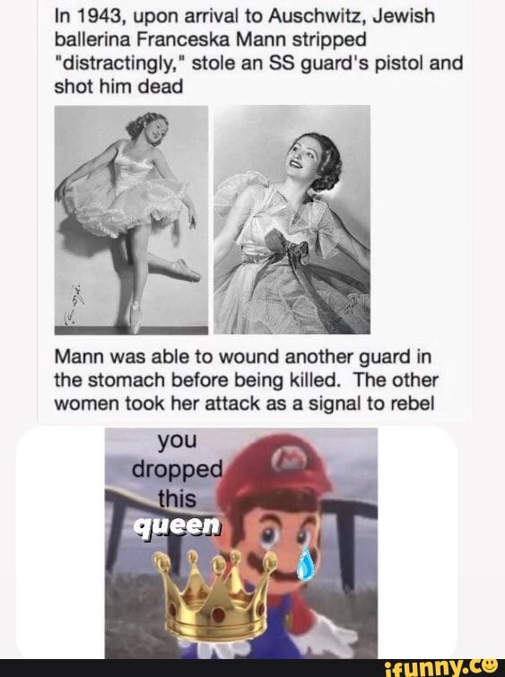 In 1943, upon arrival to Auschwitz, Jewish ballerina Franceska Mann ...