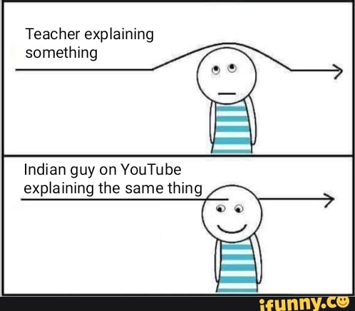 Teacher explaining something Indian guy on YouTube explaining the same ...