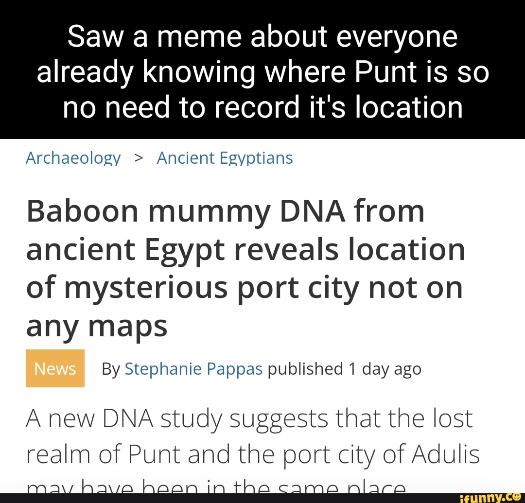 Saw a meme about everyone already knowing where Punt is so no need to ...