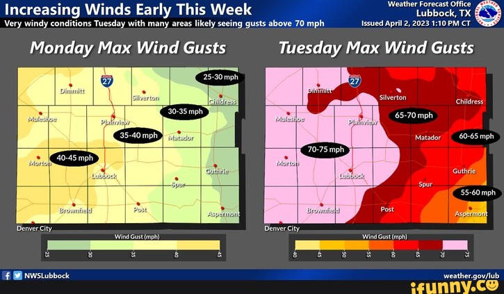 Increasing Winds Early This Week Very windy conditions Tuesday with ...