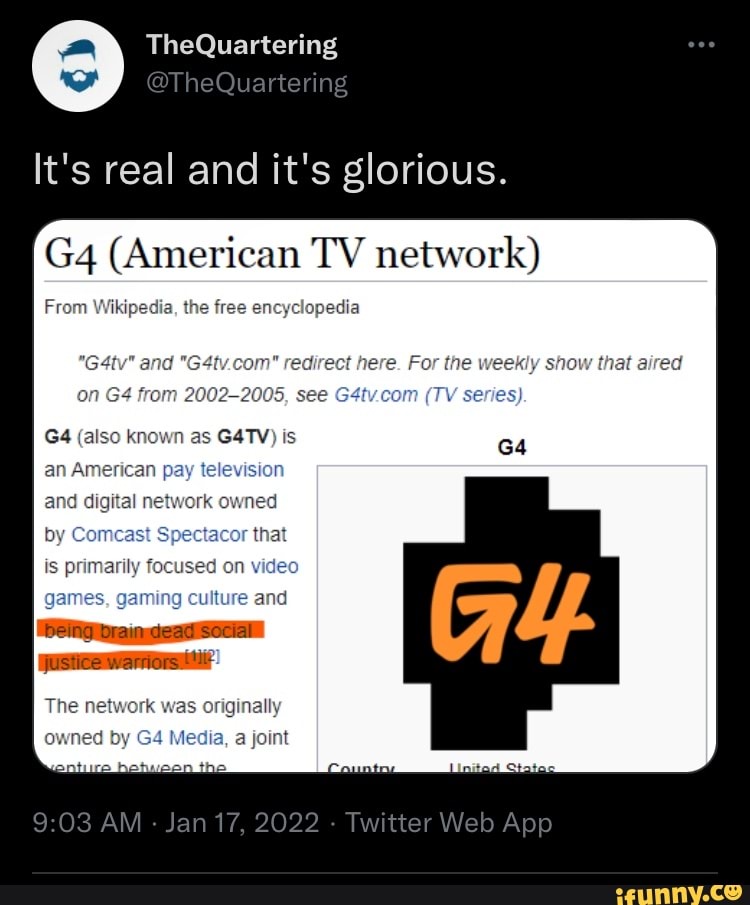 TheQuartering @TheQuartering It's real and it's glorious. (American TV ...