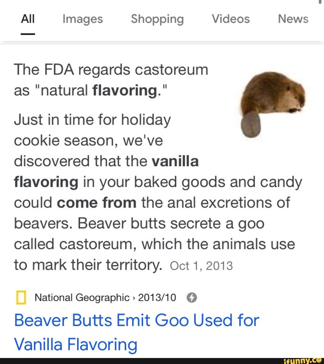 All Images Shopping Videos News The FDA regards castoreum as "natural ...