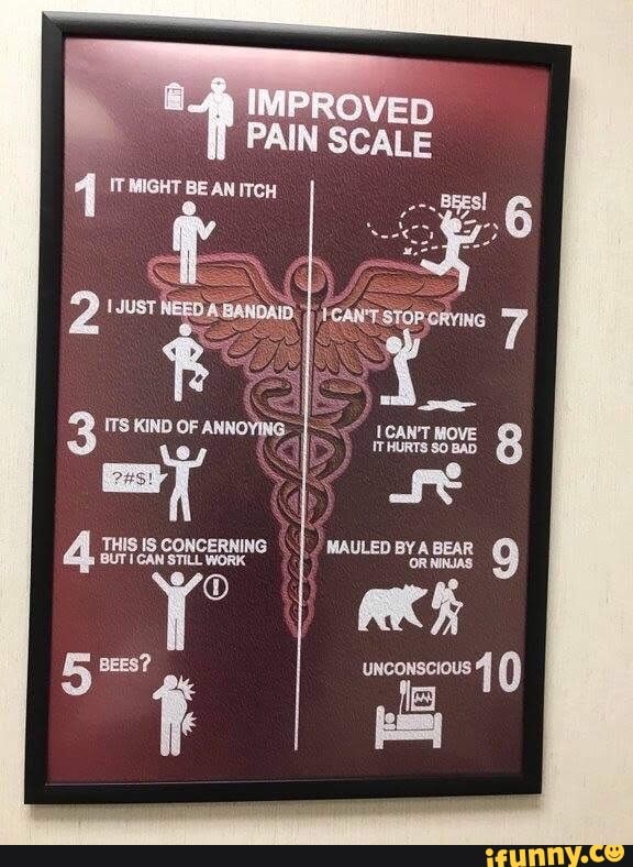 IMPROVED PAIN SCALE 1 IT MIGHT BE AN ITCH ITS KIND OF ANNOYING. THIS ...