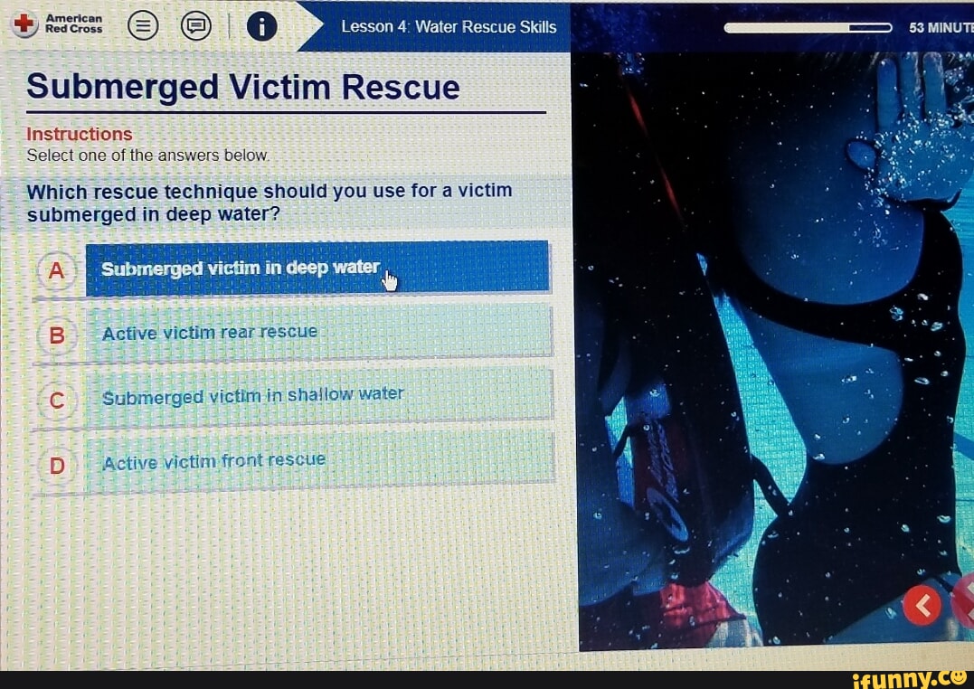 Lesson 4: Water Rescue Skills American Red Cross Submerged Victim ...