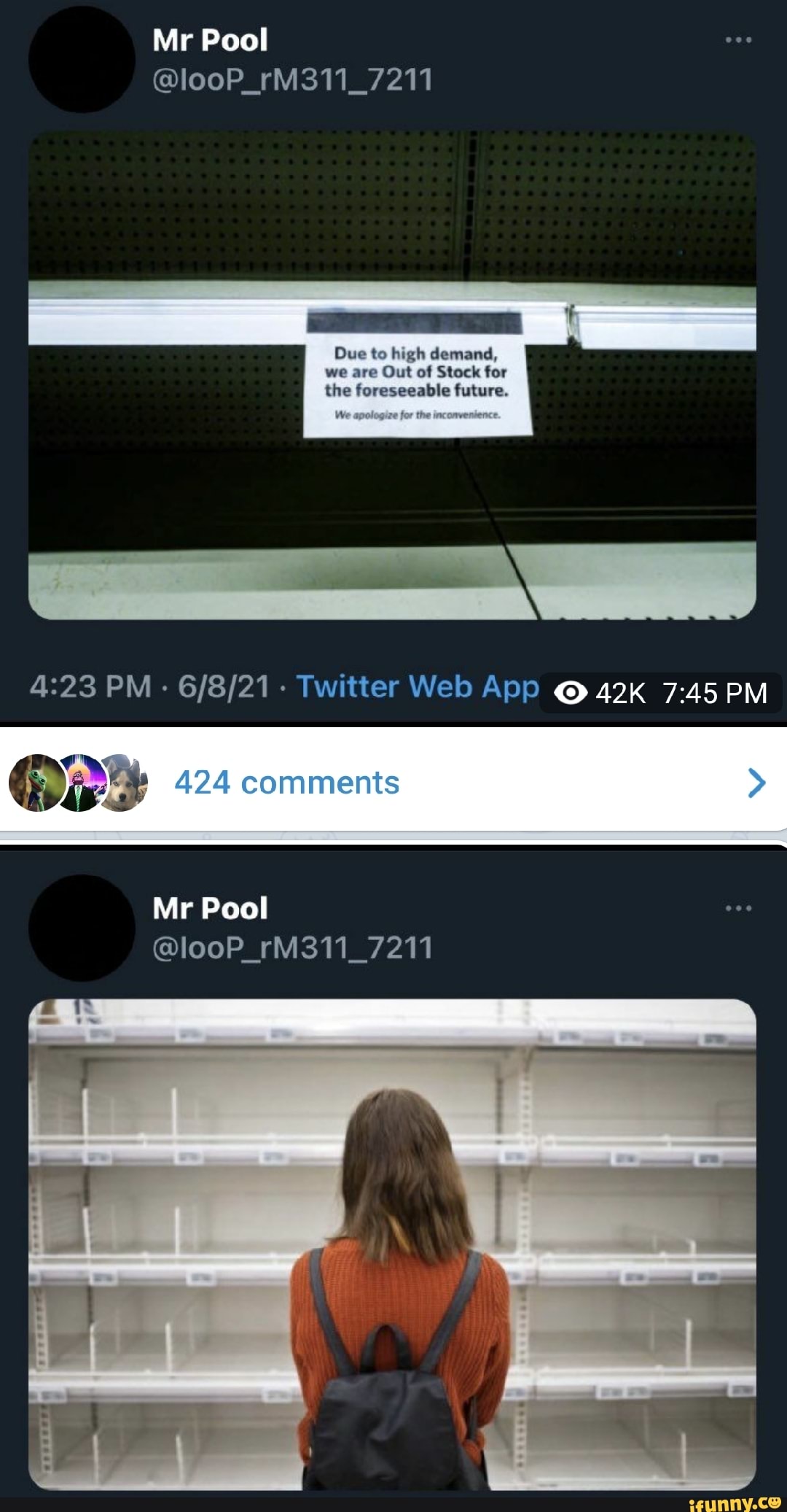 Mr Pool @looP_rM311_7211 Due to high demand, we are Out of Stock for ...