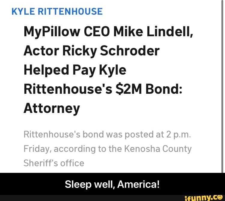 KYLE RITTENHOUSE MyPillow CEO Mike Lindell, Actor Ricky Schroder Helped ...