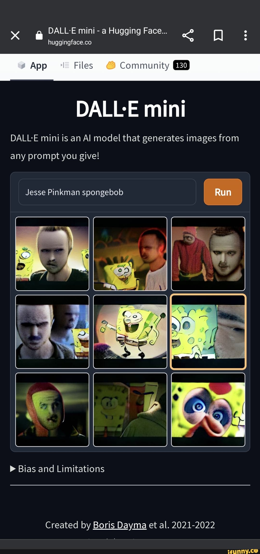 DALL-E mini - a Hugging Face... huggingface.co App Files Community (220 ...