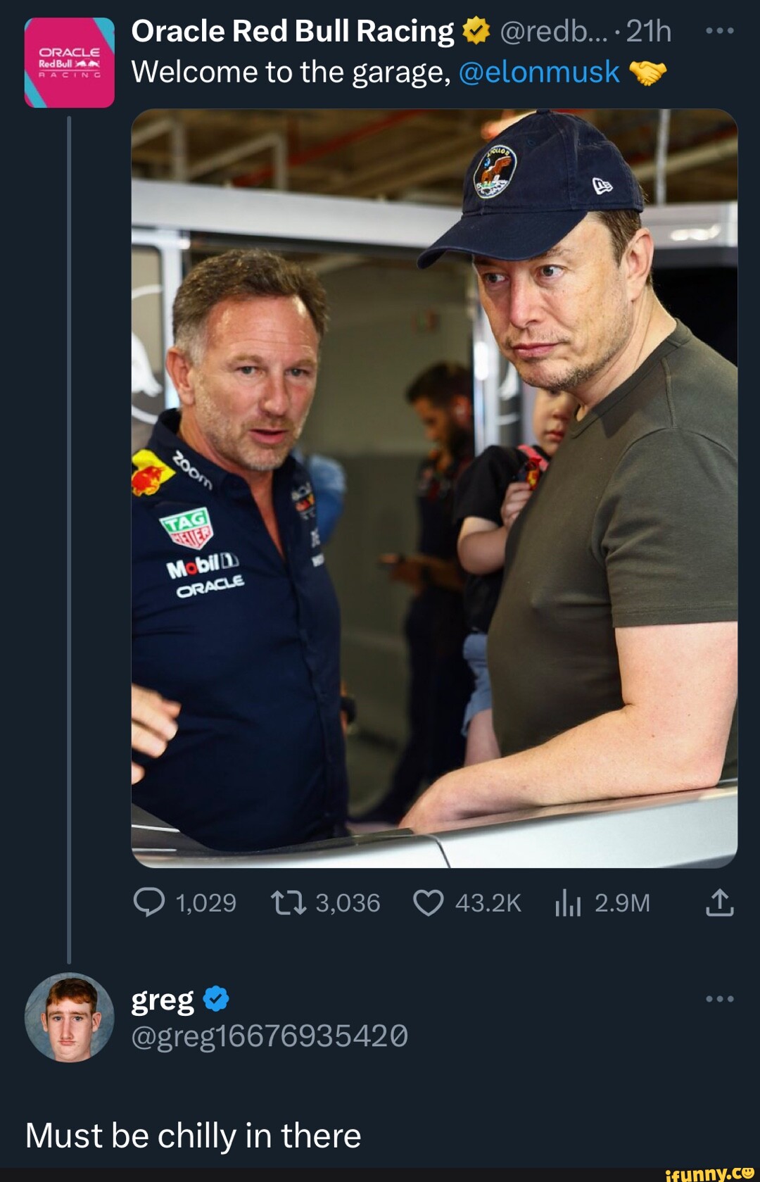 RedBull Oracle Red Bull Racing @redb...- I Welcome to the garage ...