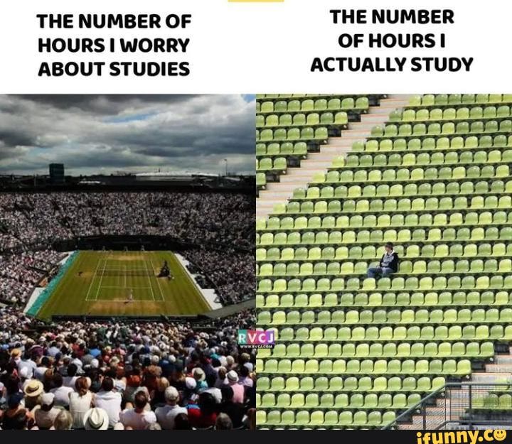 THE NUMBER OF THE NUMBER HOURS WORRY OF HOURS ABOUT STUDIES ACTUALLY ...