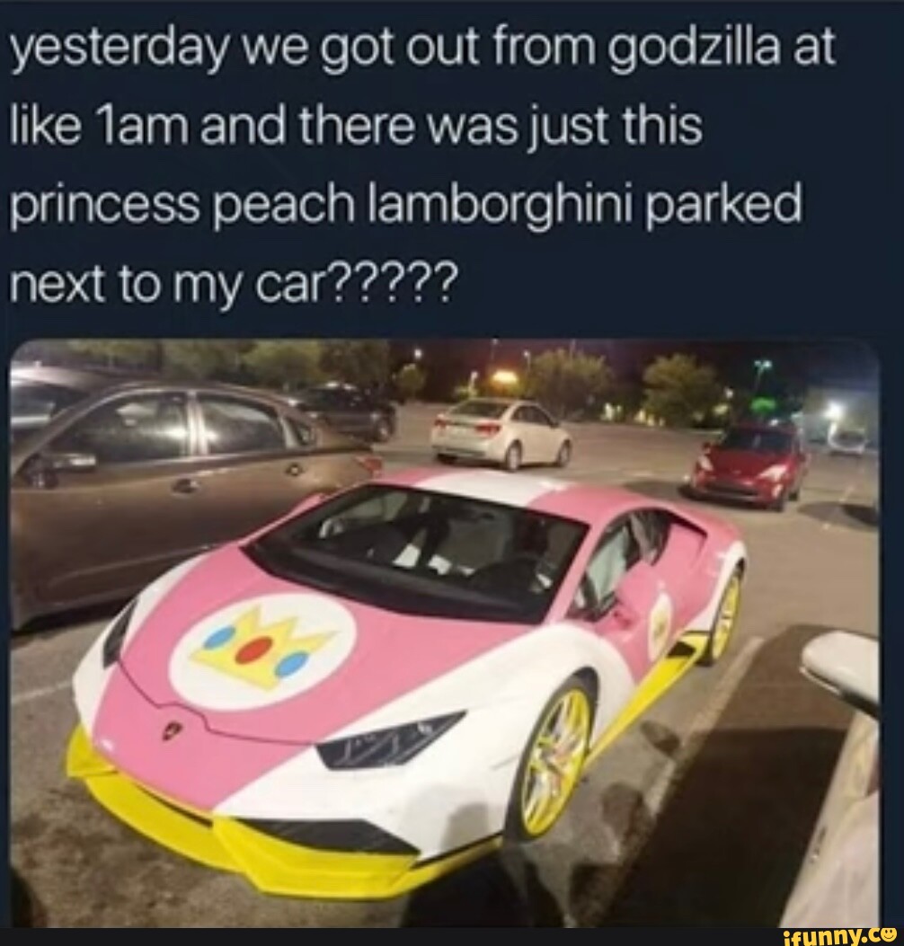 Yesterday we got out from godzilla at like Tam and there was just this ...