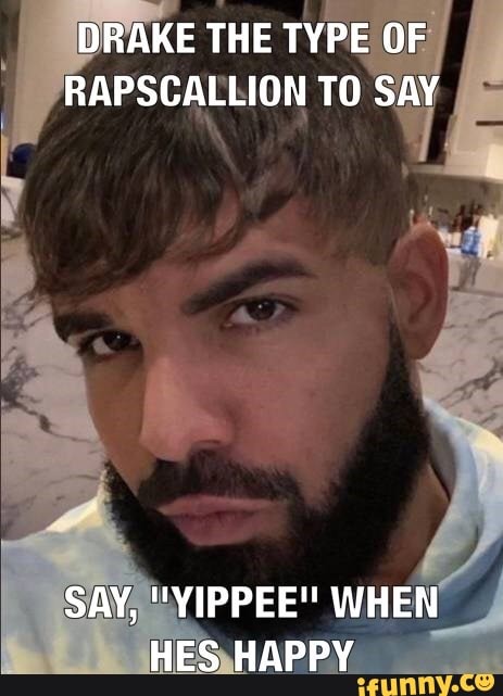 DRAKE THE TYPE OF RAPSCALLION TO SAY SAY, "'YIPPEE" WHEN HES HAPPY - iFunny