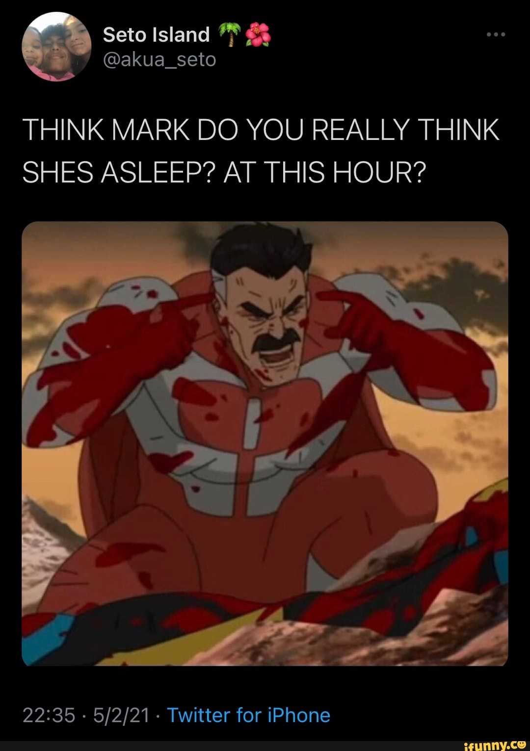 Seto Island @akua_seto THINK MARK DO YOU REALLY THINK SHES ASLEEP? AT ...