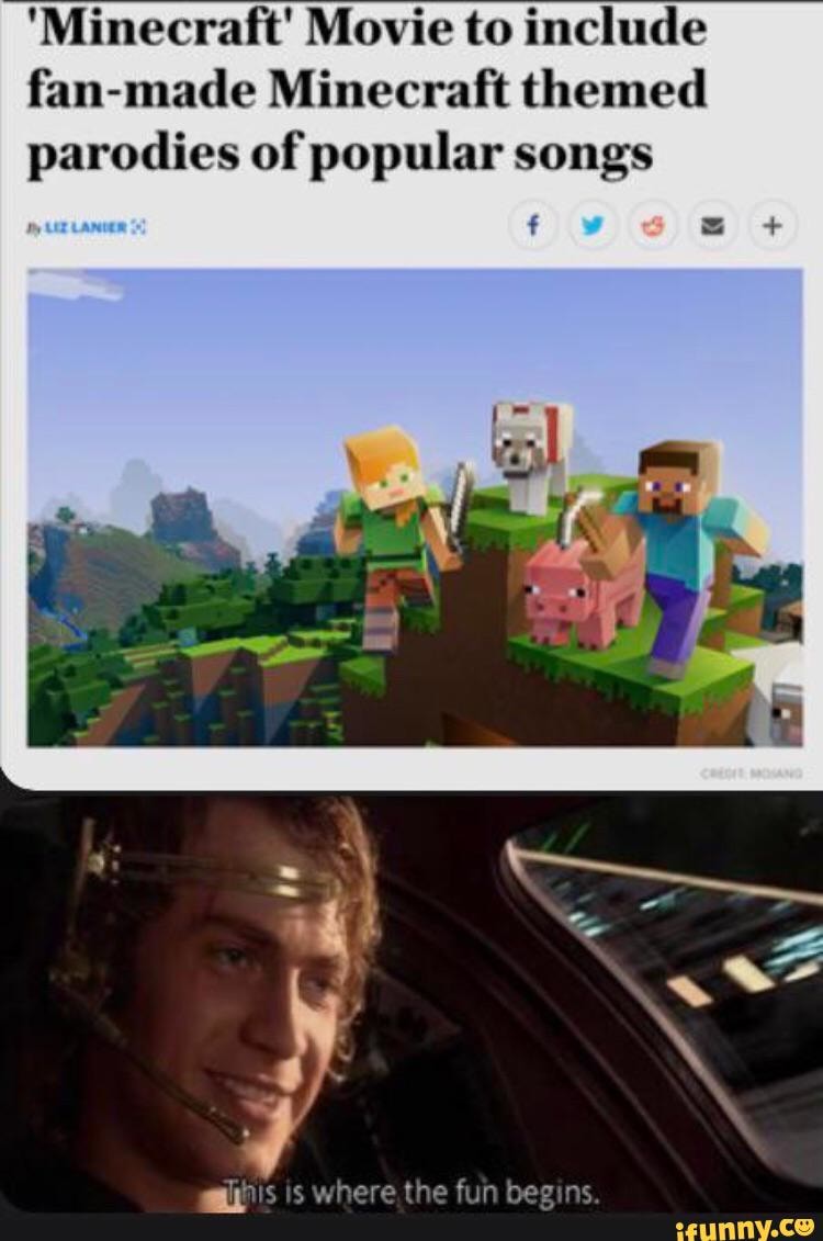 'Minecraft' Movie to include fan-made Minecraft themed parodies of ...