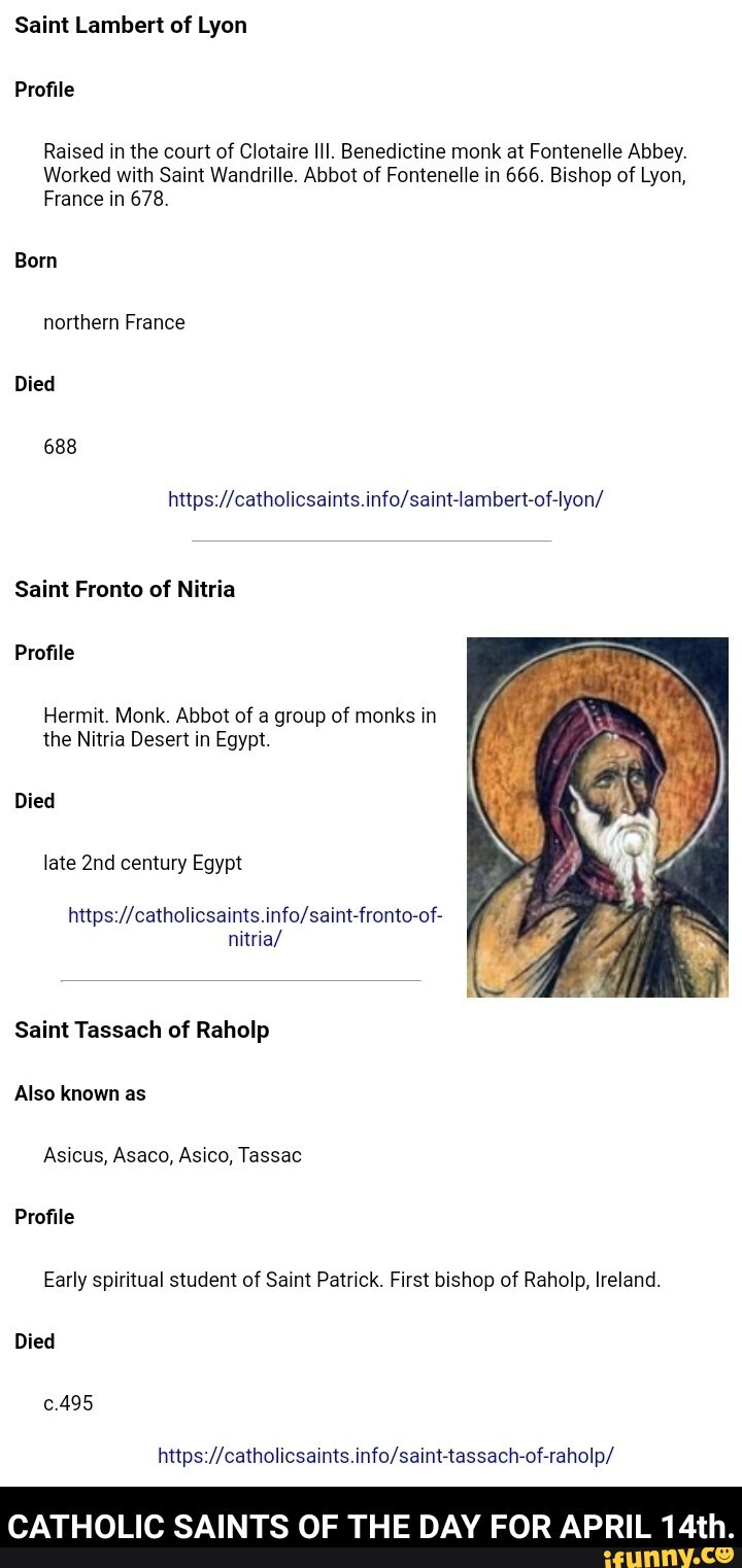 Saint Lambert of Lyon Profile Raised in the court of Clotaire III ...