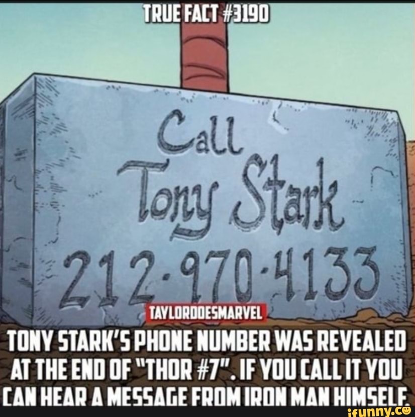 TRUE FACT TONY STARK'S PHONE NUMBER WAS REVEALED AT THE END OF "THOR ...