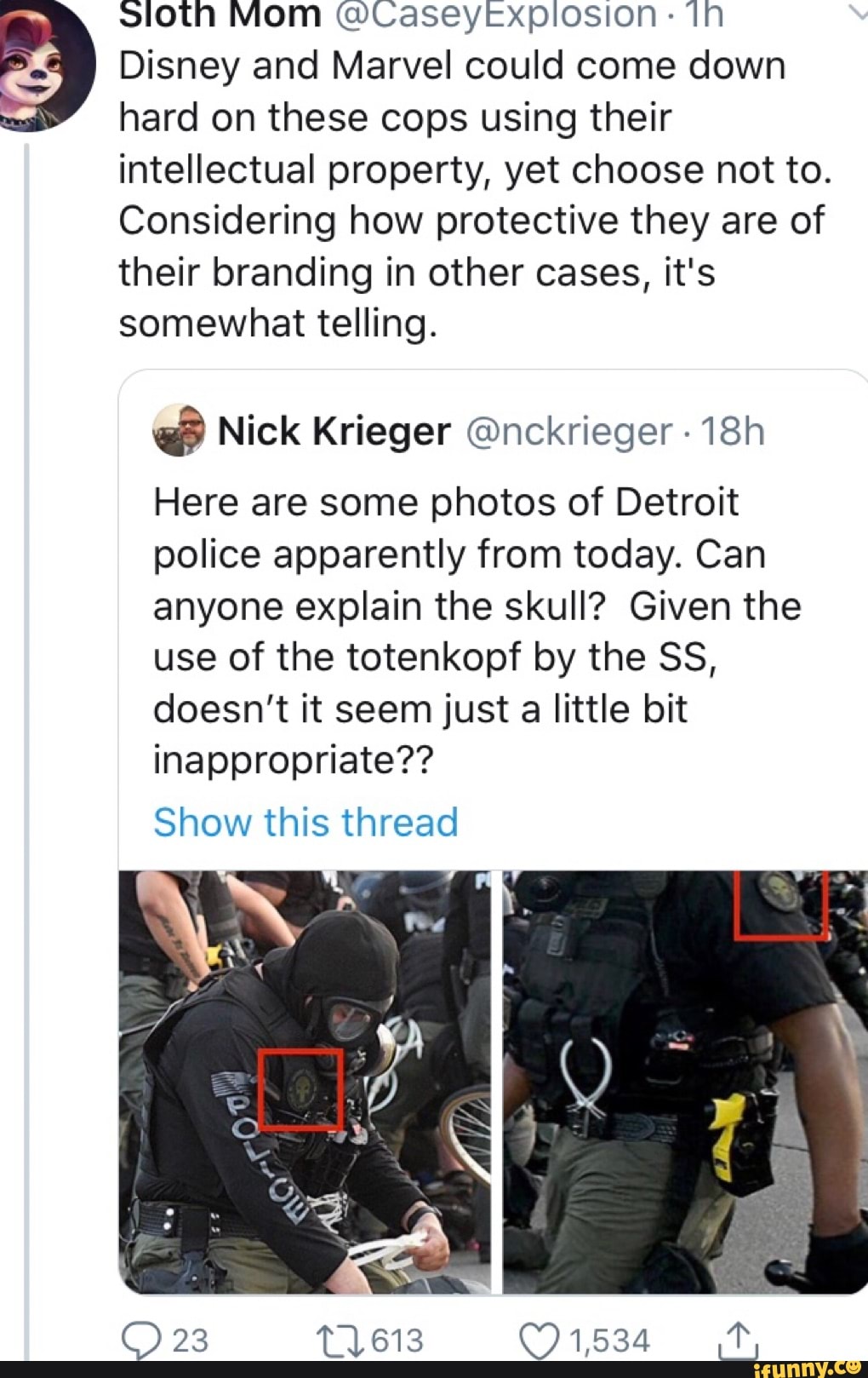 Sioth Mom @Caseyexpiosion ih S Disney and Marvel could come down hard ...