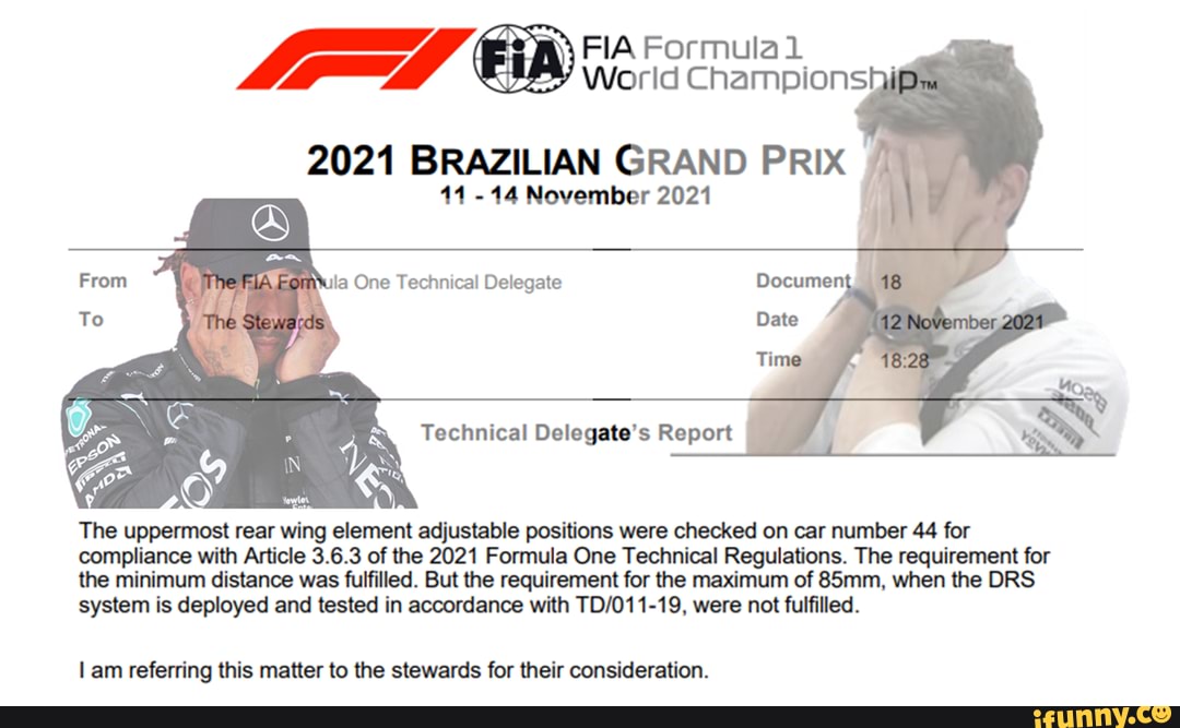 FIA Formula World Champions Bate 12 Nevember 2021 BRAZILIAN GRAND PRIX ...