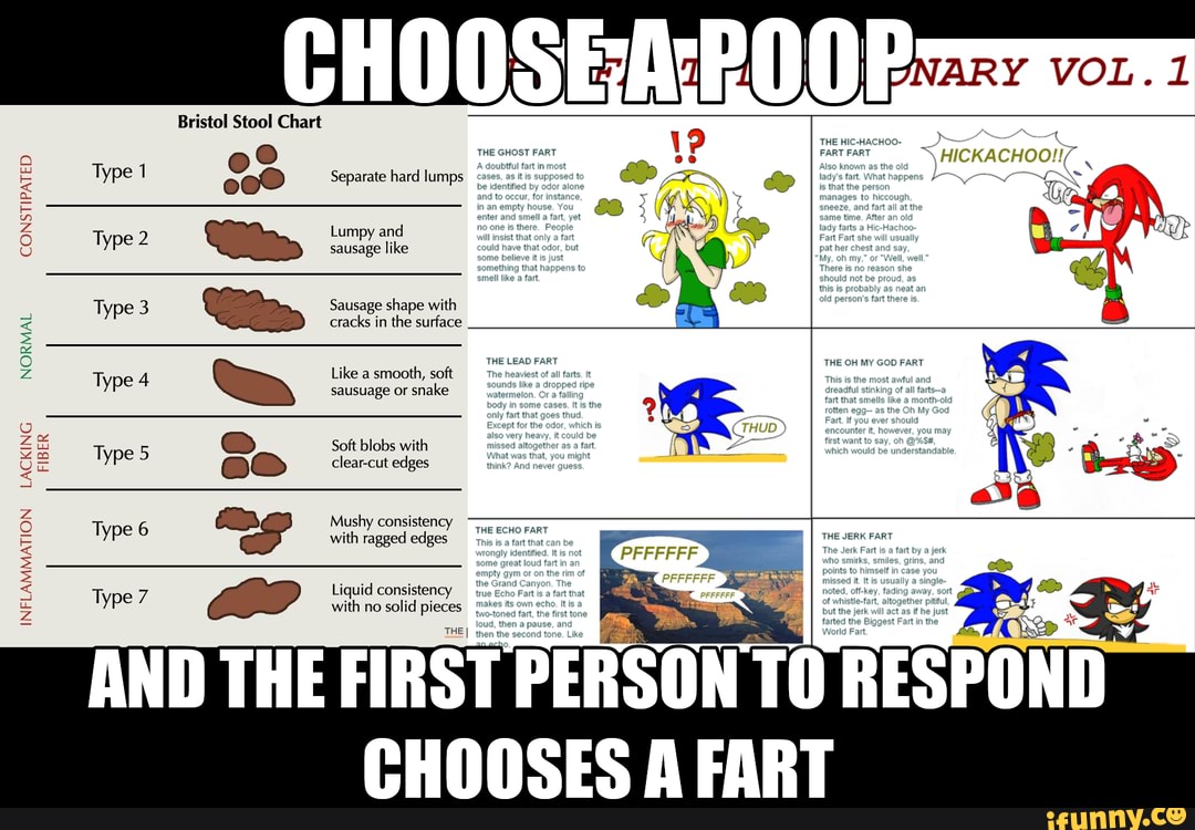 NORMAL Type pet CONSTIPATED Bristol Stool Chart THE GHOST FART Separate ...