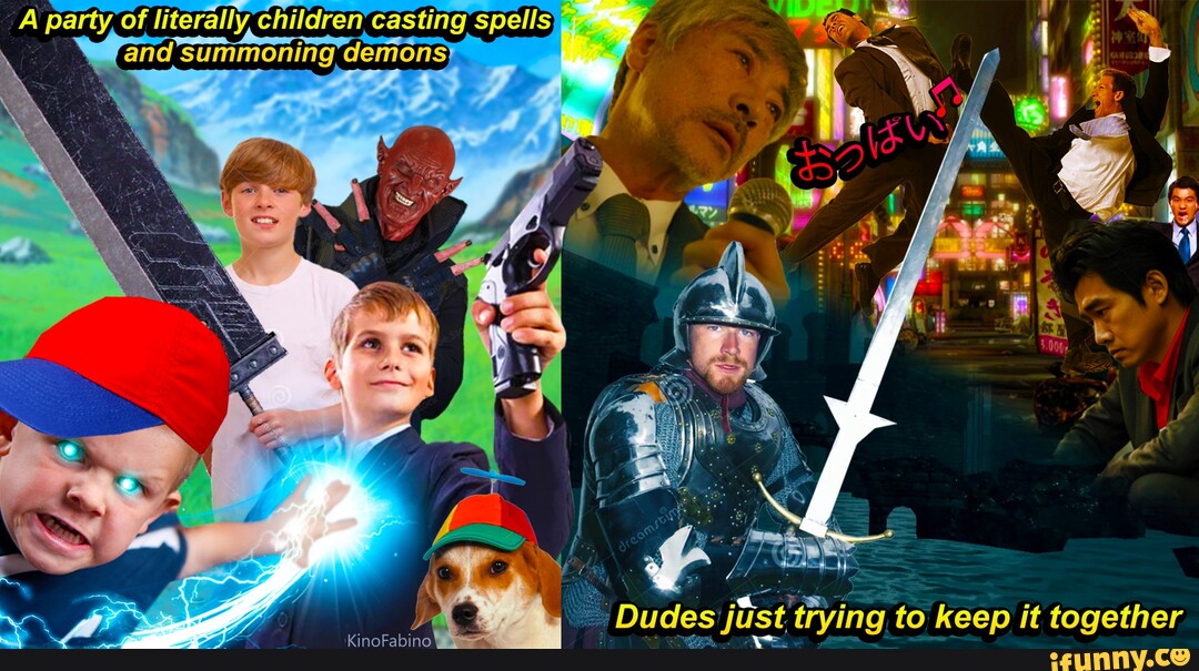 A party of literally children casting spells and summoning demons Dudes ...