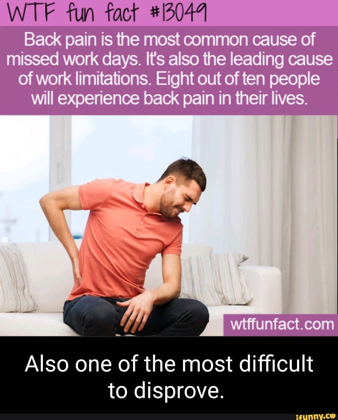 Tun tocr Back pain is the most common cause of missed work days. It's ...