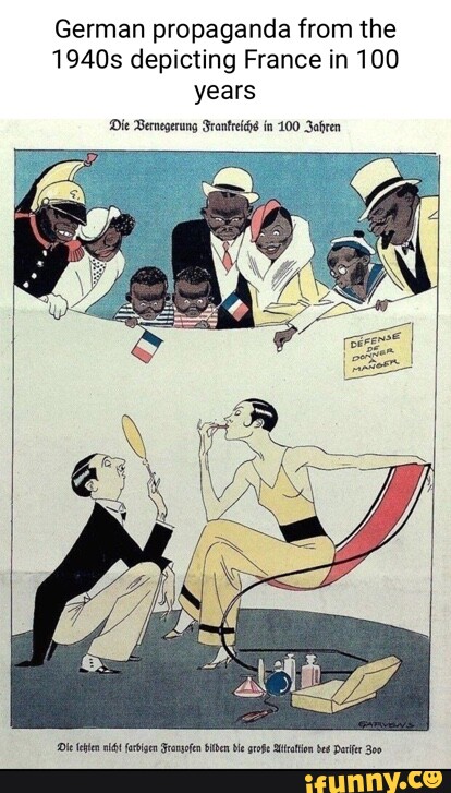 German propaganda from the 1940s depicting France in 100 years Die ...