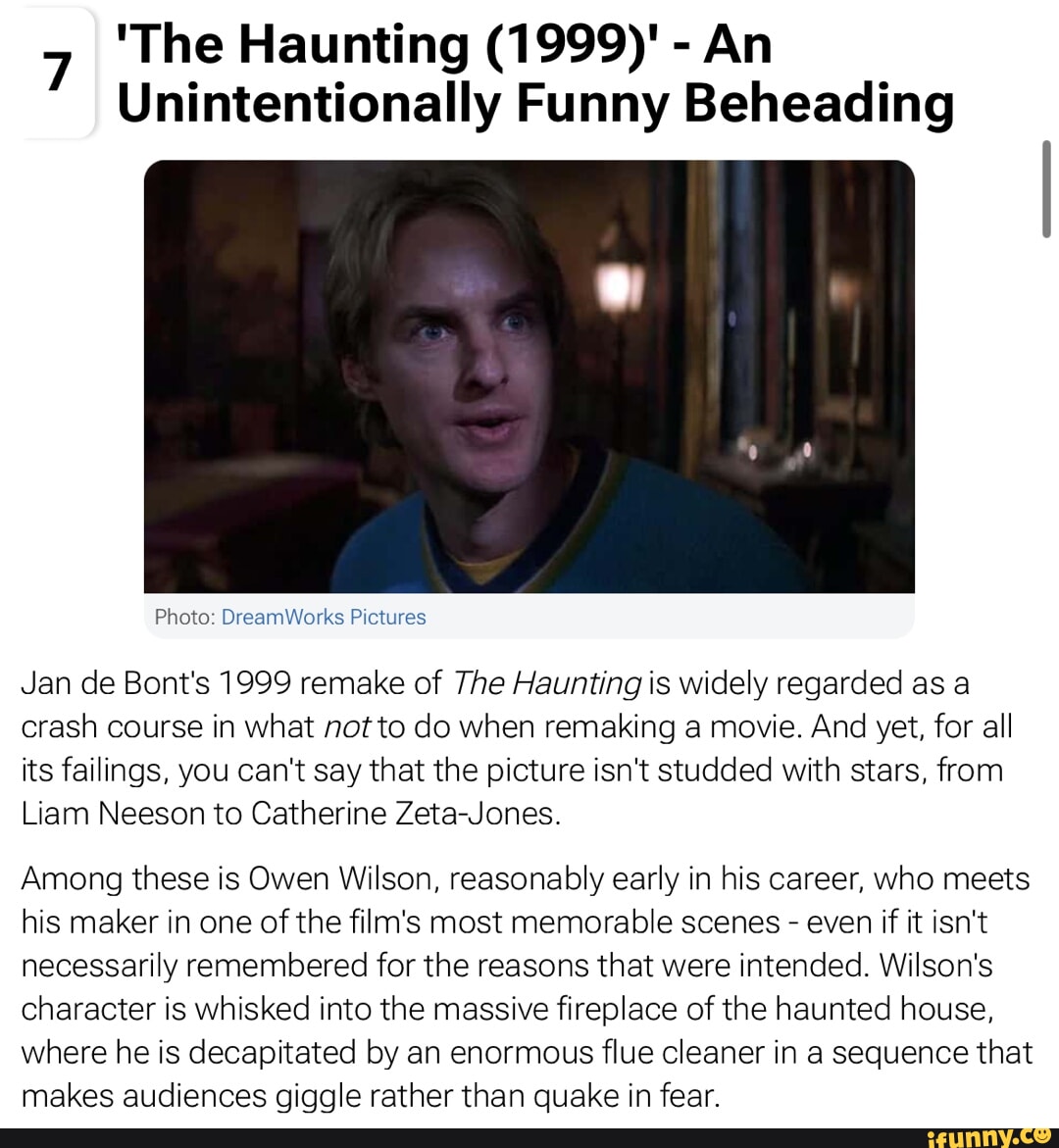 'The Haunting (1999)' - An Unintentionally Funny Beheading Photo ...
