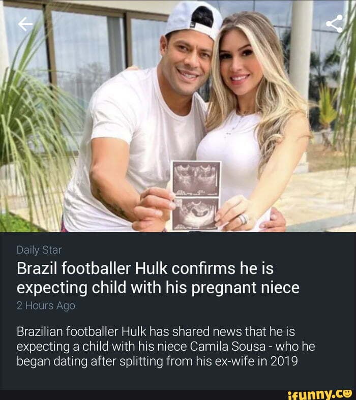 Daily Star Brazil footballer Hulk confirms he is expecting child with ...