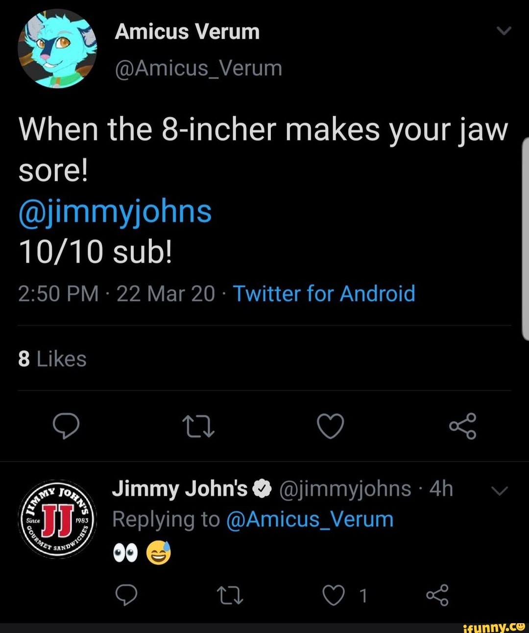 When the 8-incher makes your jaw - iFunny