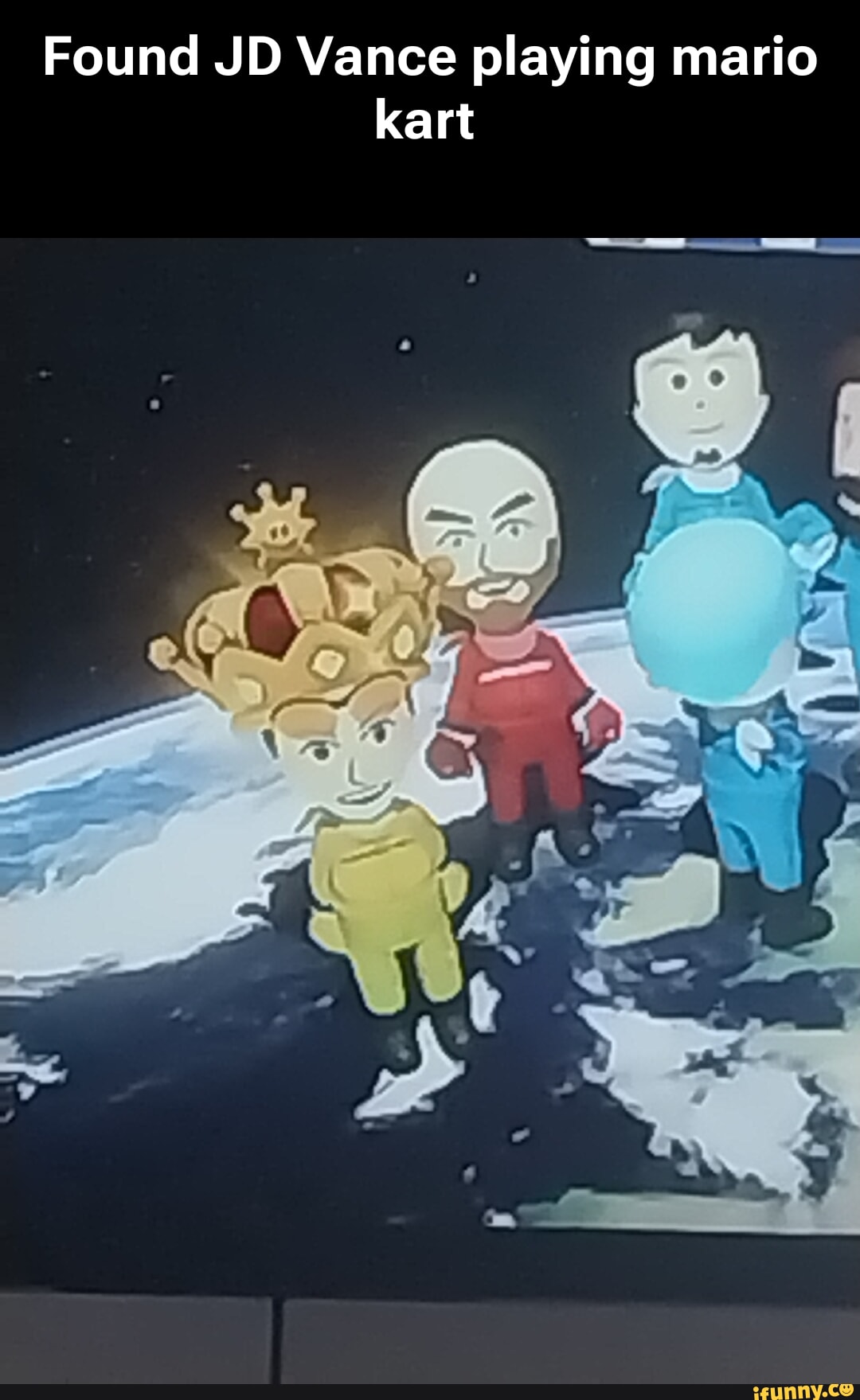 Found JD Vance playing mario kart VAN - iFunny