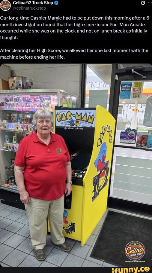 Celina 52 Truck Stop @ Our long-time Cashier Margie had to be put down ...