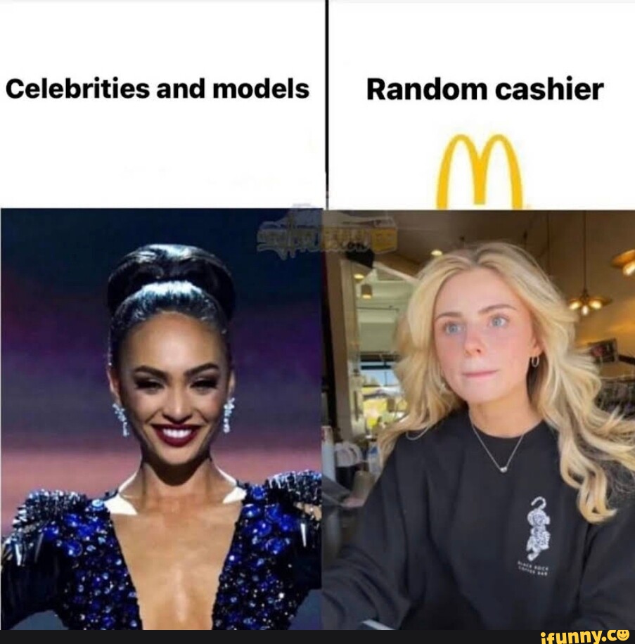 Celebrities and models I Random cashier - iFunny