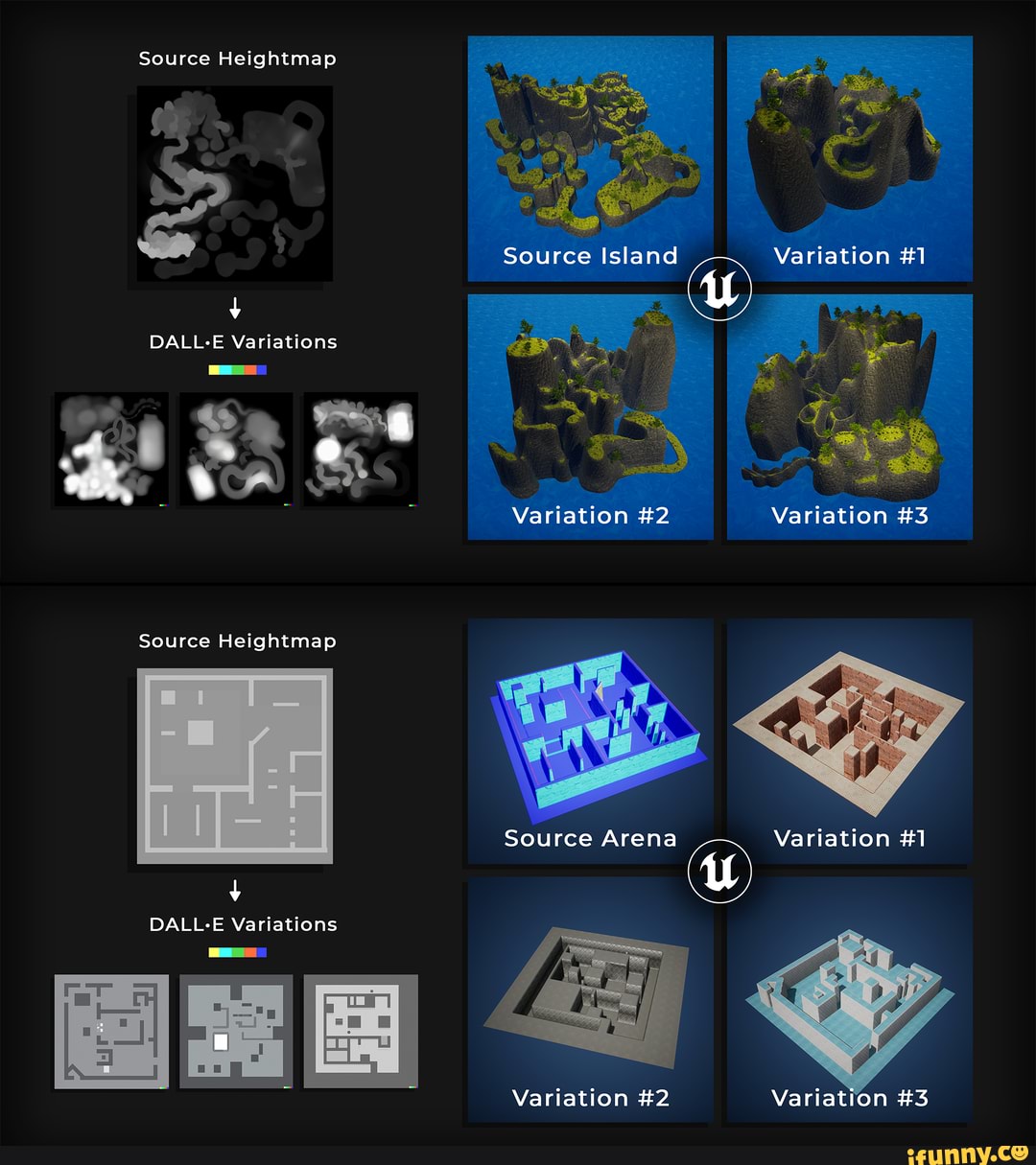 Source Heightmap DALL-E Variations Source Heightmap DALL-E Variations ...