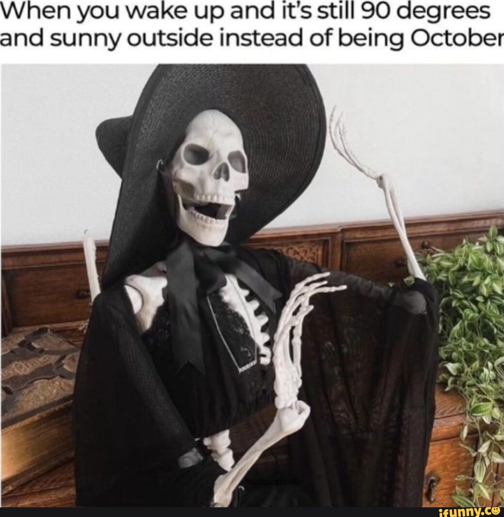 Nen you wake up and It's still degrees and sunny outside instead of ...