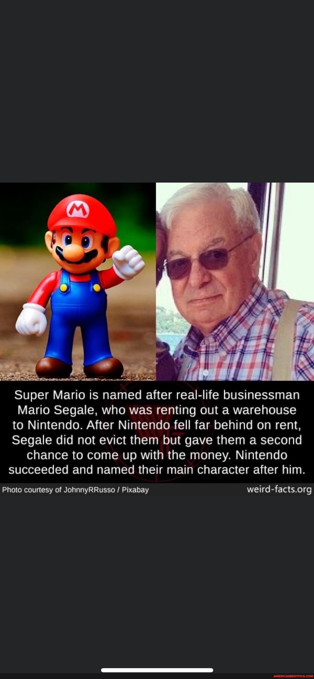 Super Mario is named after real-life businessman Mario Segale, who was ...