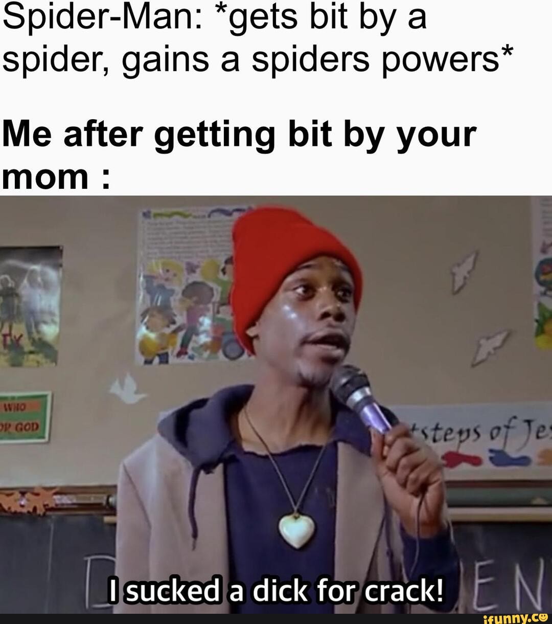 Spider-Man: "gets bit by a spider, gains a spiders powers* Me after ...