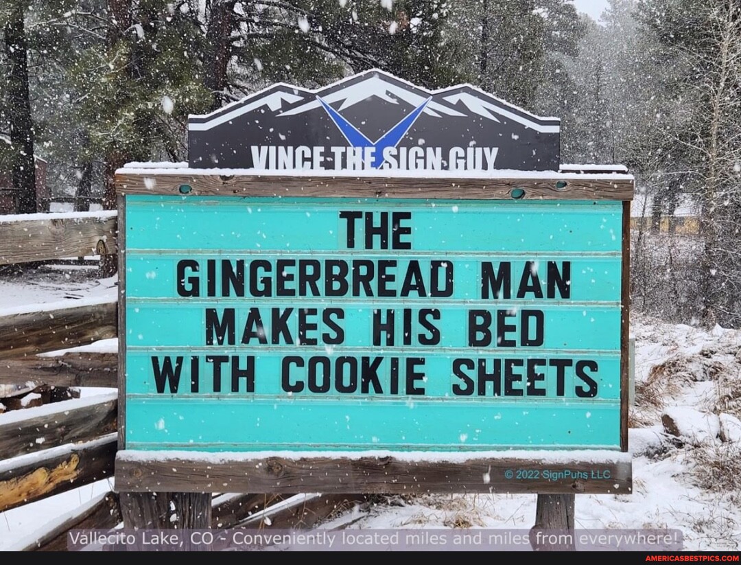 THE GINGERBREAD MAN MAKES HIS BED WITH COOKIE SHEETS Vallecite Lake ...