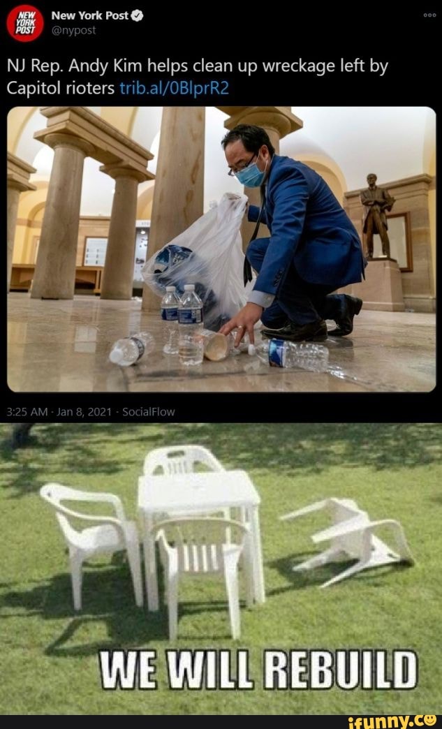 New York Post @ NJ Rep. Andy Kim helps clean up wreckage left by ...