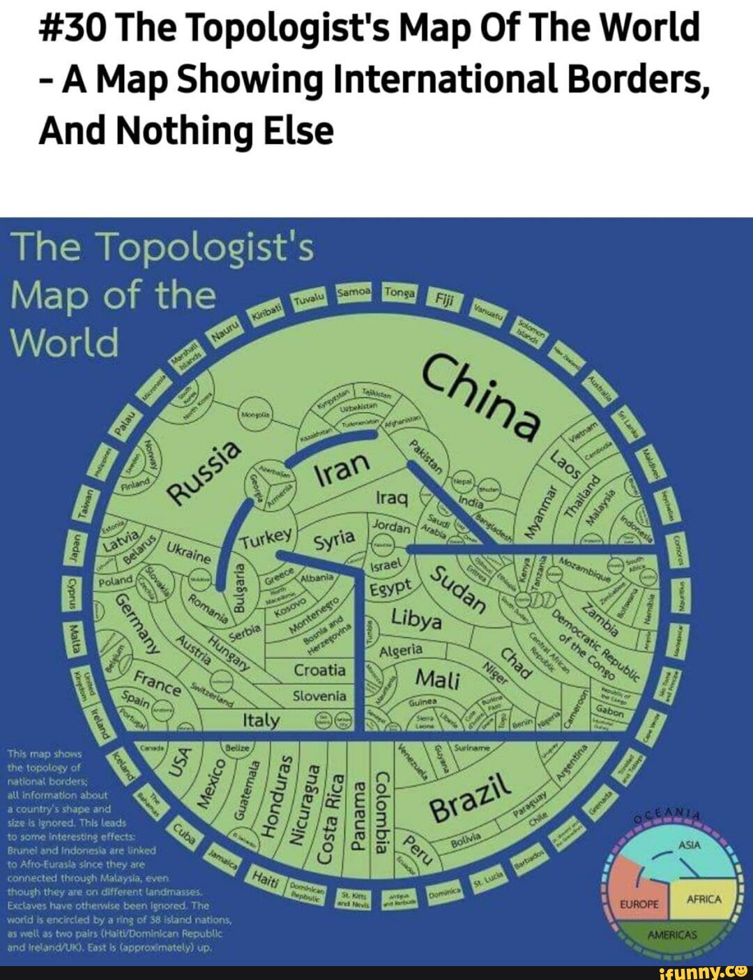 - A Map Showing International Borders, #30 The Topologist's Map Of The ...