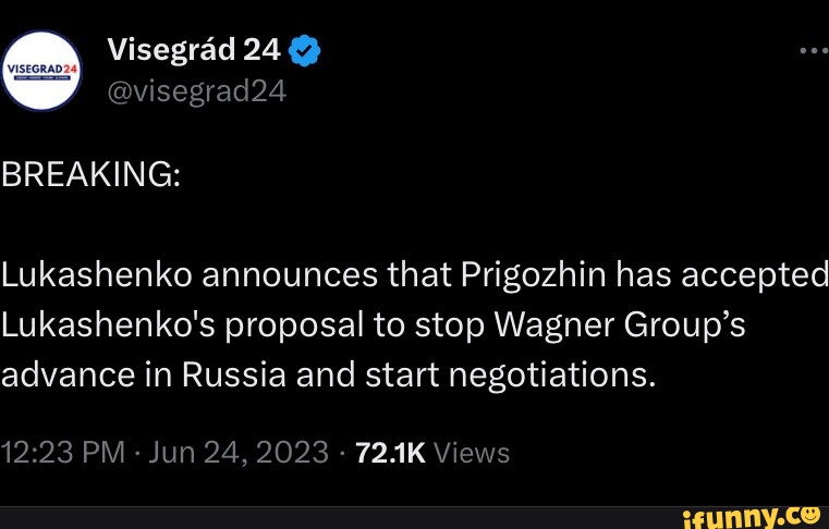 Visegrad 24 ovisegrad24 BREAKING: Lukashenko announces that Prigozhin ...